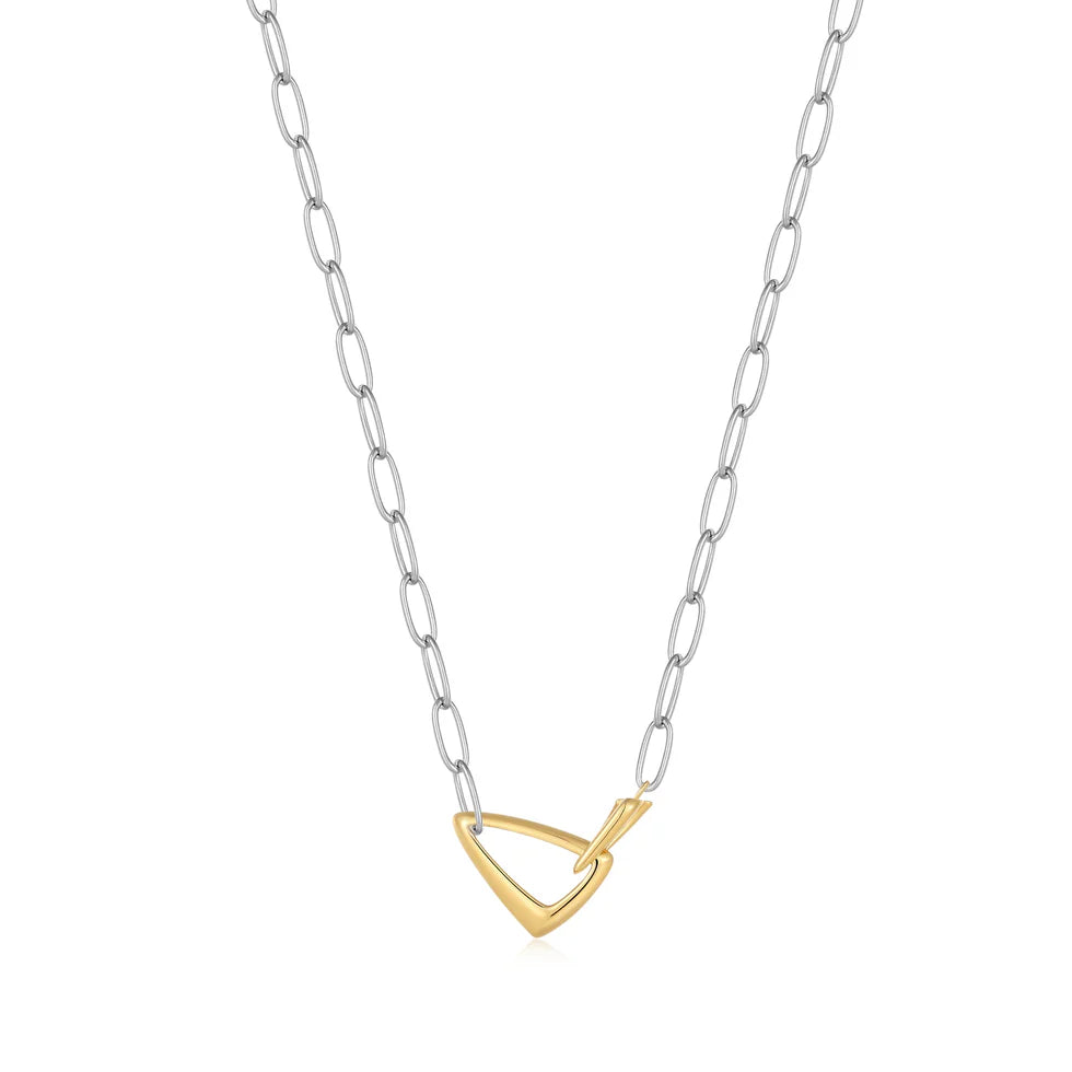 Tough Love - Two Tone Arrow Link Chunky Chain Necklace – Forever ...