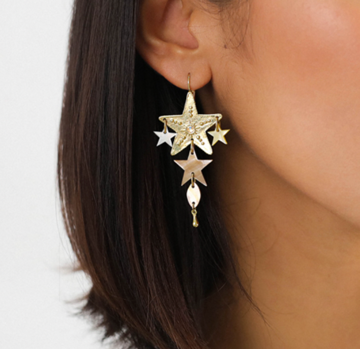 ESTRELLA Star Dangles French Hook Earrings – Forever Jewellery Online