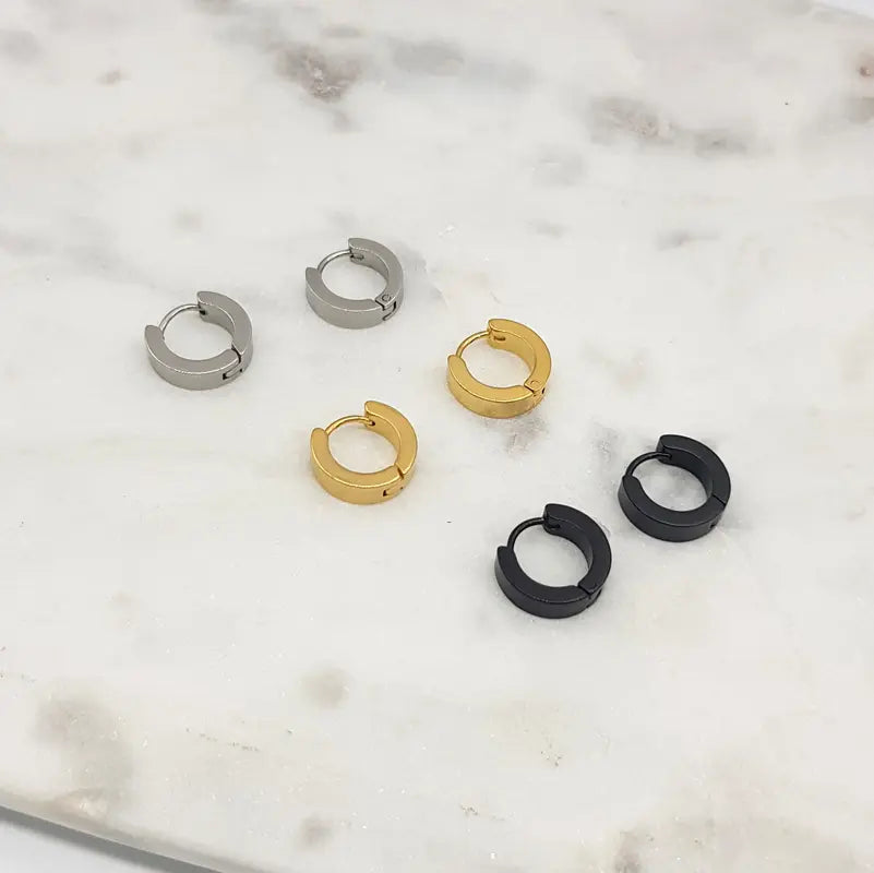 Stainless Steel Lever Back Huggies – Forever Jewellery Online
