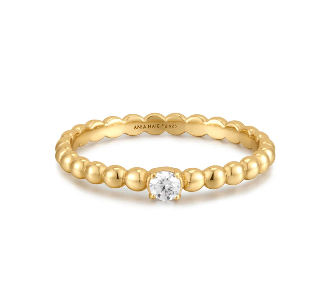 Sunshine Chaser - CZ Round Dome Ring - 2 Colours – Forever Jewellery Online