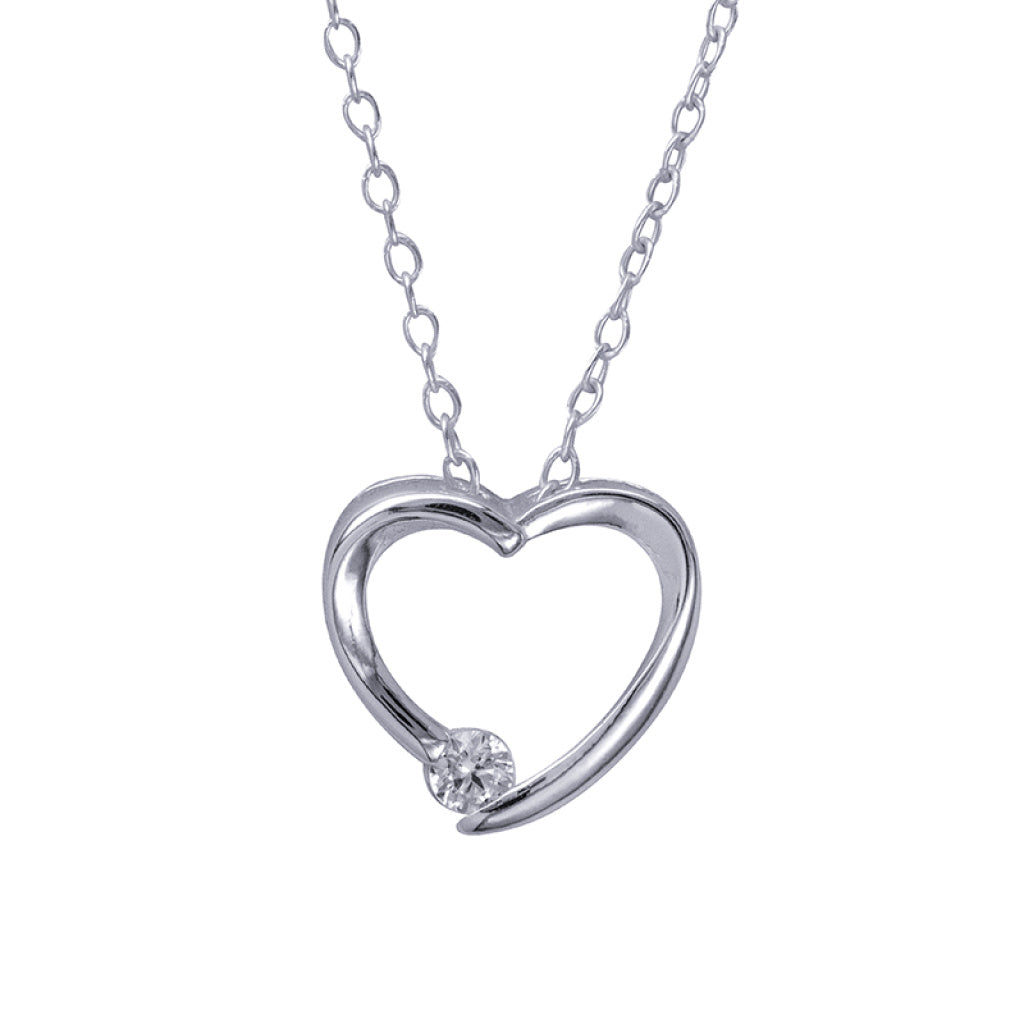SS Open CZ Heart - Necklace & Earring – Forever Jewellery Online