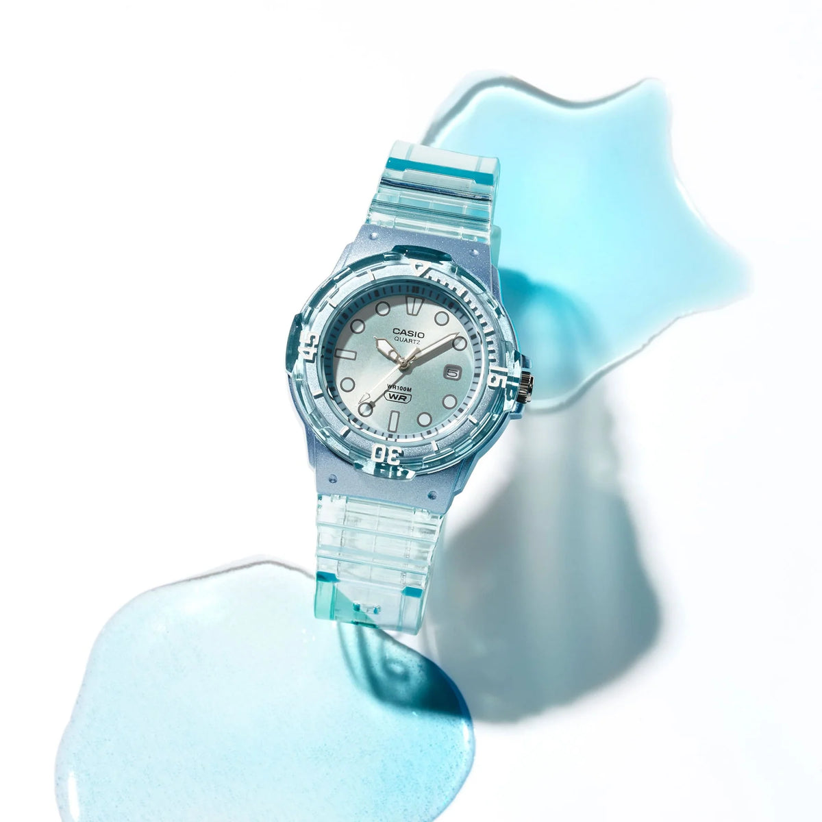 Casio Ladies Ana Transparent Blue Resin Watch – Forever Jewellery Online